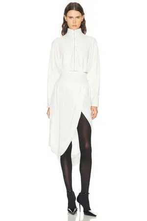Alaïa Draped Jacket - Blanc
