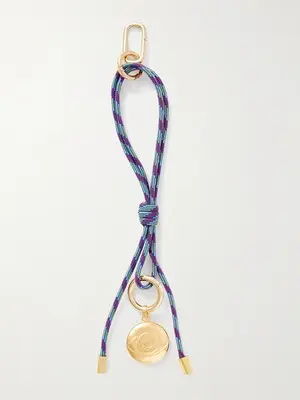MARTHA CALVO Striped Cord Bag Charm - Blue