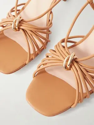 LOEFFLER RANDALL Minna Leather Slingback Sandals - Neutrals