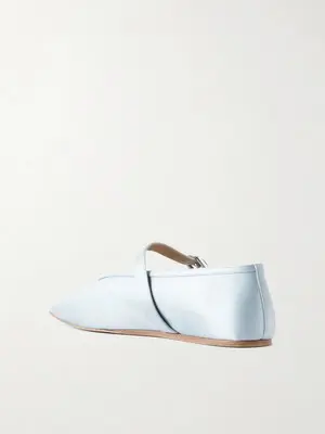 Le Monde Beryl Stella Satin Mary Jane Ballet Flats - Blue
