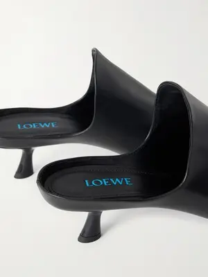 Loewe Emily Leather Mules - Black