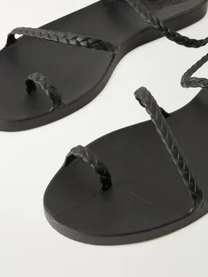 ANCIENT GREEK SANDALS Eleftheria Rubber Sandals - Black