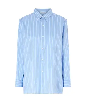 Auralee Striped Cotton And Silk-blend Shirt