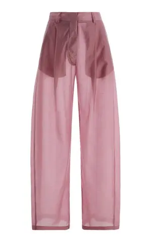 THE LATEST Billie Pleated Muslin Trousers - Pink