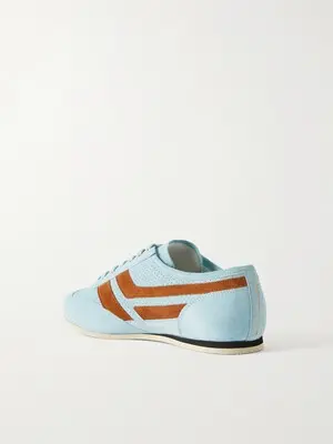 TOM FORD Brook Perforated Suede Sneakers - Blue