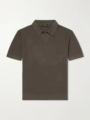 Zegna Open Collar Polos For Men