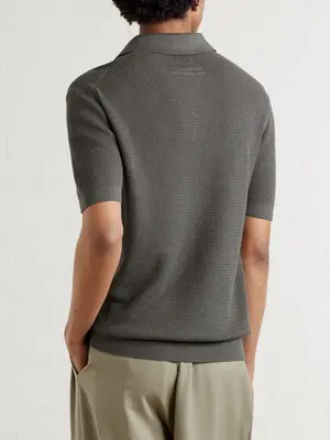 Zegna Slim-fit Cotton-piqué Polo Shirt - Green