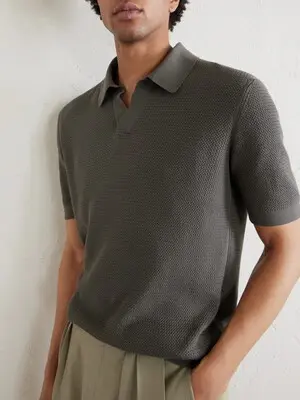 Zegna Slim-fit Cotton-piqué Polo Shirt - Green
