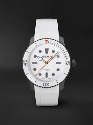 Aera Todd Snyder D-1 Diver Limited Edition Automatic 44mm Watch - White