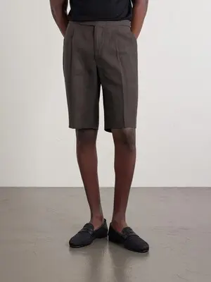 DE PETRILLO Straight-leg Linen Shorts