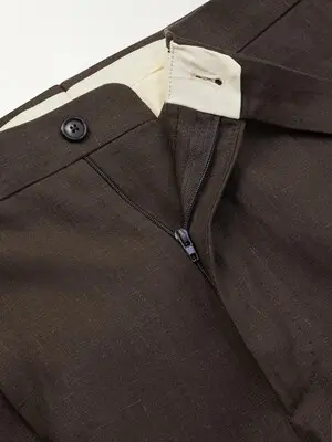 DE PETRILLO Straight-leg Linen Shorts