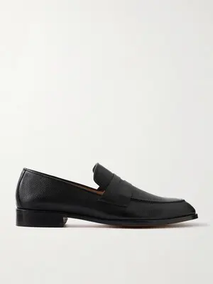 Mr P. Alder Full-grain Leather Penny Loafers