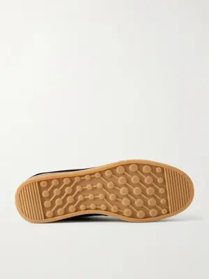 Mr P. Leather-trimmed Suede Low-top Sneakers