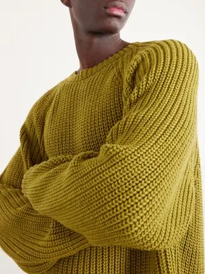 BODE Merton Cotton And Wool-blend Sweater