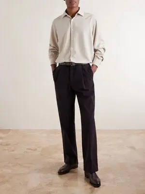 Zegna Garment-dyed Mulberry Silk Shirt