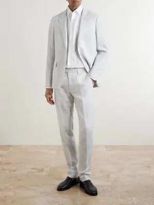 Mr P. Delave Linen Check Suit Jacket