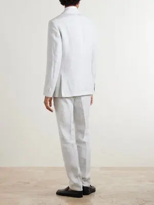 Mr P. Delave Linen Check Suit Jacket