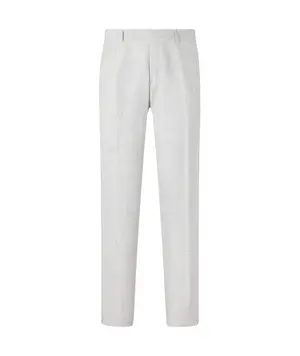 Mr P. Linen Delave Check Slim Fit Trousers - Gray