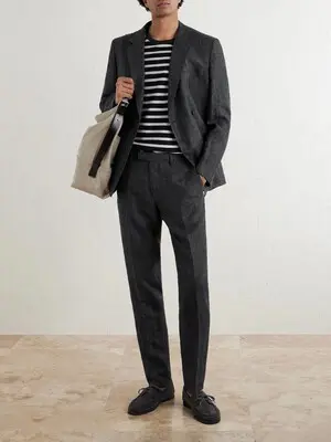 Mr P. Slim Fit Linen Suit Trousers