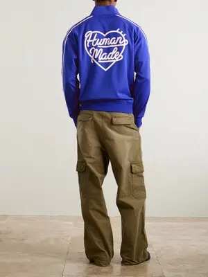 HUMAN MADE Logo-embroidered Striped Tech-jersey Track Jacket