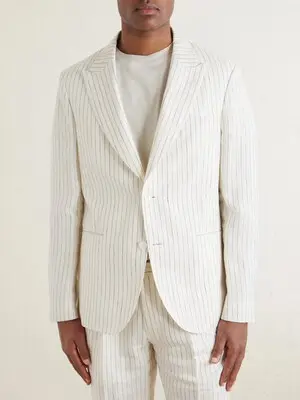 Mr P. Pinstriped Linen Suit Jacket