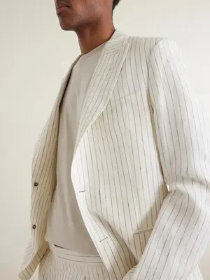 Mr P. Pinstriped Linen Suit Jacket