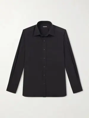 TOM FORD Silk-charmeuse Shirt - Black