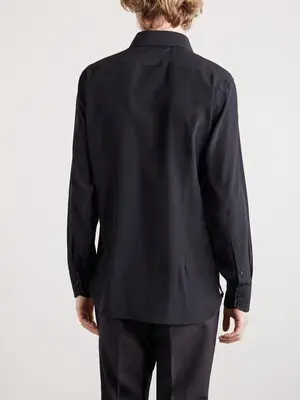 TOM FORD Silk-charmeuse Shirt - Black