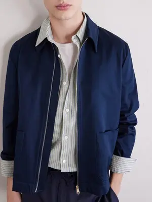 Mr P. Striped Organic Cotton-poplin Shirt
