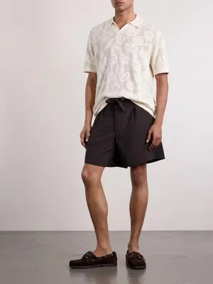 Nn07 Ryan Flower 60019 Knitted Cotton Polo Shirt