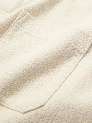 FRAME Textured Cotton-blend Polo Shirt