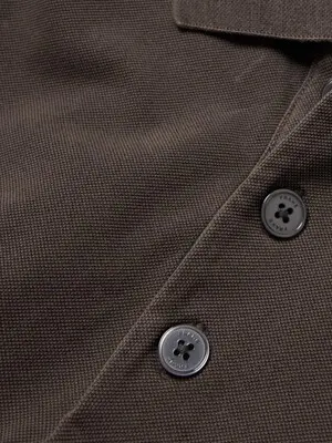 FRAME Cotton-piqué Polo Shirt - Brown