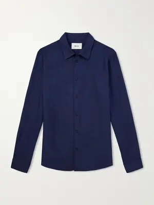 Nn07 Enzo 5708 Linen Shirt - Blue