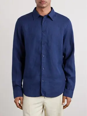 Nn07 Enzo 5708 Linen Shirt - Blue