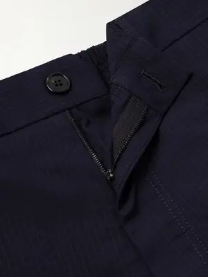 SLOWEAR Cotton-ripstop Straight-leg Shorts - Blue