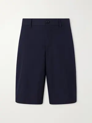 SLOWEAR Cotton-ripstop Straight-leg Shorts - Blue