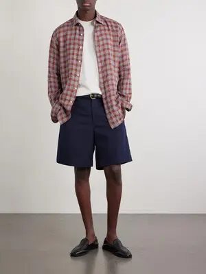 SLOWEAR Cotton-ripstop Straight-leg Shorts