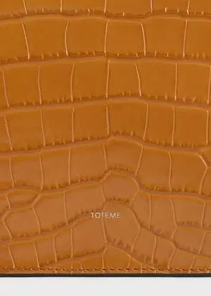 TOTEME Threefold Croco-embossed Clutch - Orange