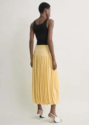 TOTEME Gathered Skirt - Beige