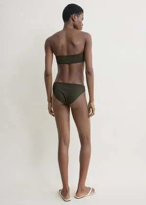 TOTEME Ribbed Strapless Bandeau Bikini Top
