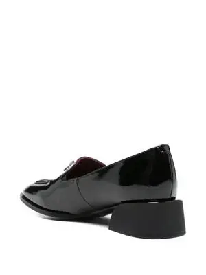 LINDA BAUMANN Metal-embellished Loafers - Black