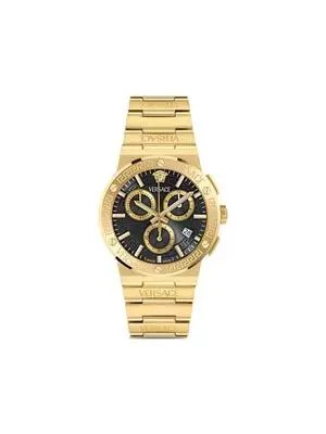 Versace Greca 40mm Chronograph Watch - Black