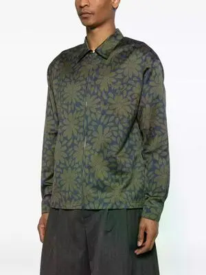 Prada Floral Print Zip Shirt