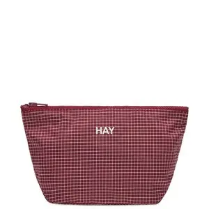 HAY Grid Pouch Small - Burgundy