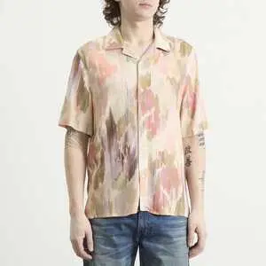 WAX LONDON Didcot Corrigated Floral Vacation Shirt - Pastel Multi