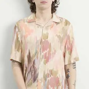 WAX LONDON Didcot Corrigated Floral Vacation Shirt - Pastel Multi