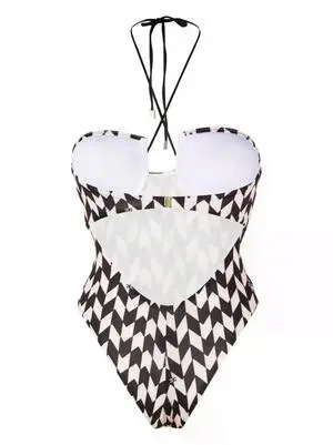 Elisabetta Franchi Geometric-print Swimsuit