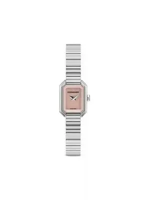 FERRAGAMO Crystal Tank Petite 20mm Watch - Silver