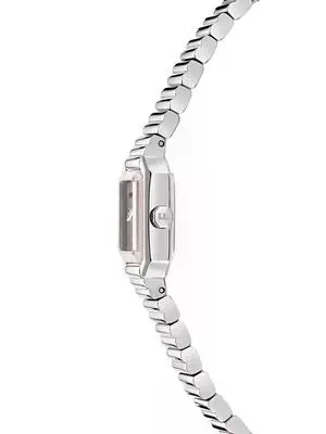 FERRAGAMO Crystal Tank Petite Watch - Silver