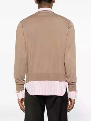 Kolor Pocket Double-layer Knit Cardigan